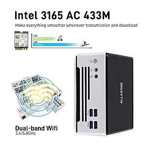 ALLASONE Mini PC Windows 11 Pro Core i7-1165G7,Mini Computer Dual LAN,32GB DDR4 RAM 512GB M.2 NVME SSD,Micro Computer USB3.0 HDMI DP, Dual Band WiFi BT 4.2
