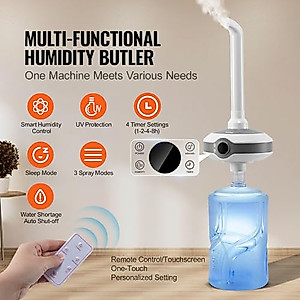 VEVOR Humidifier for Large Room 1291.7 sq ft, Industrial Commercial Humidifier 560ml/h Output, Auto Shut-Off Ultrasonic Cool Mist Humidifiers for Home Greenhouse Indoor Planting Warehouse Office