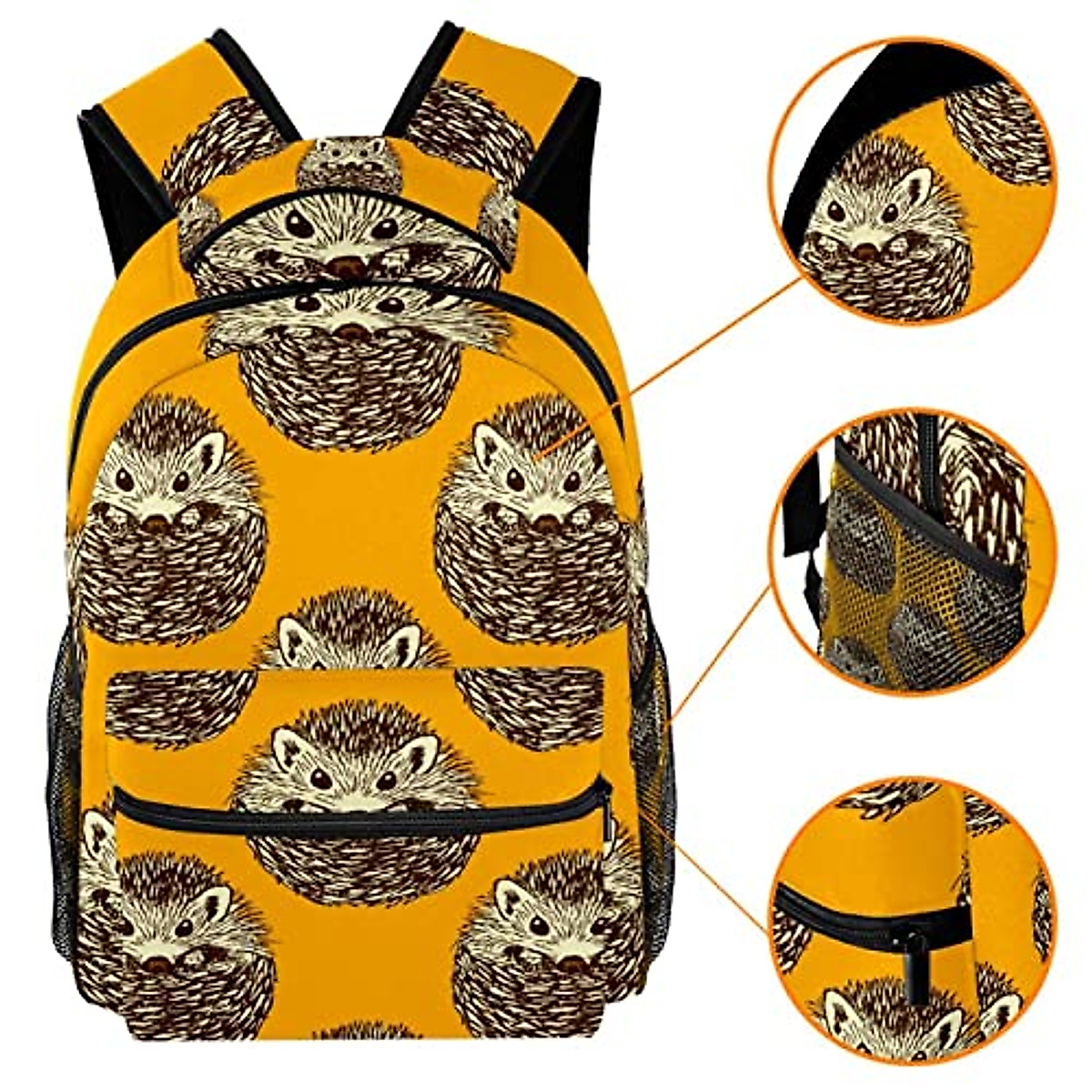 VBFOFBV Travel Backpack, Laptop Backpack for Women Men, Fashion Backpack, Autumn Cartoon Animal Hedgehog Lovely