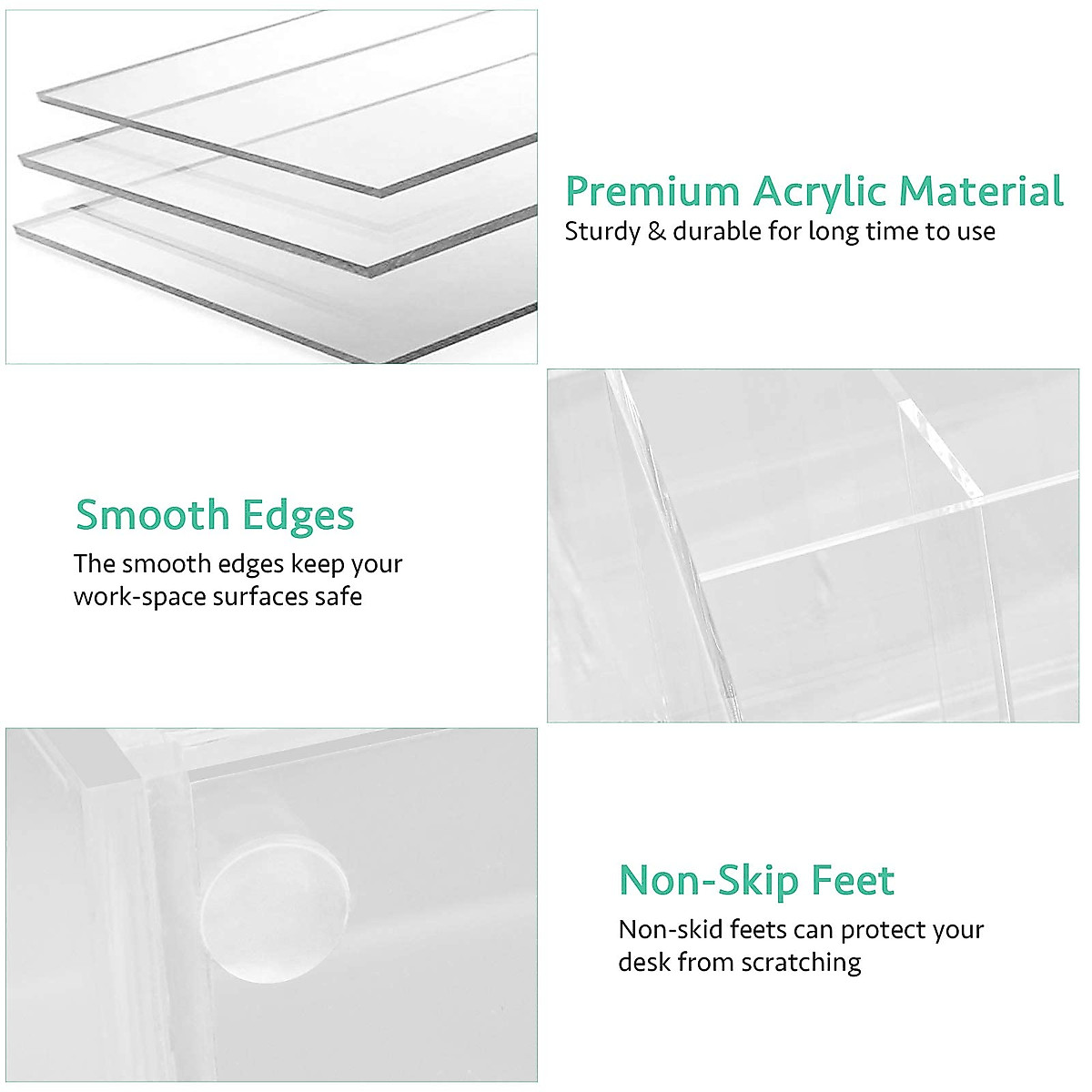 Acrylic Office Desk Supplies and Accessories,clear Desk stationary organizer with Drawers, Pen and Pencil Holder,Desktop Organization