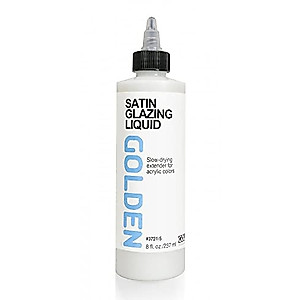 Golden Acryl Med 8 Oz Glaze Liquid Satin