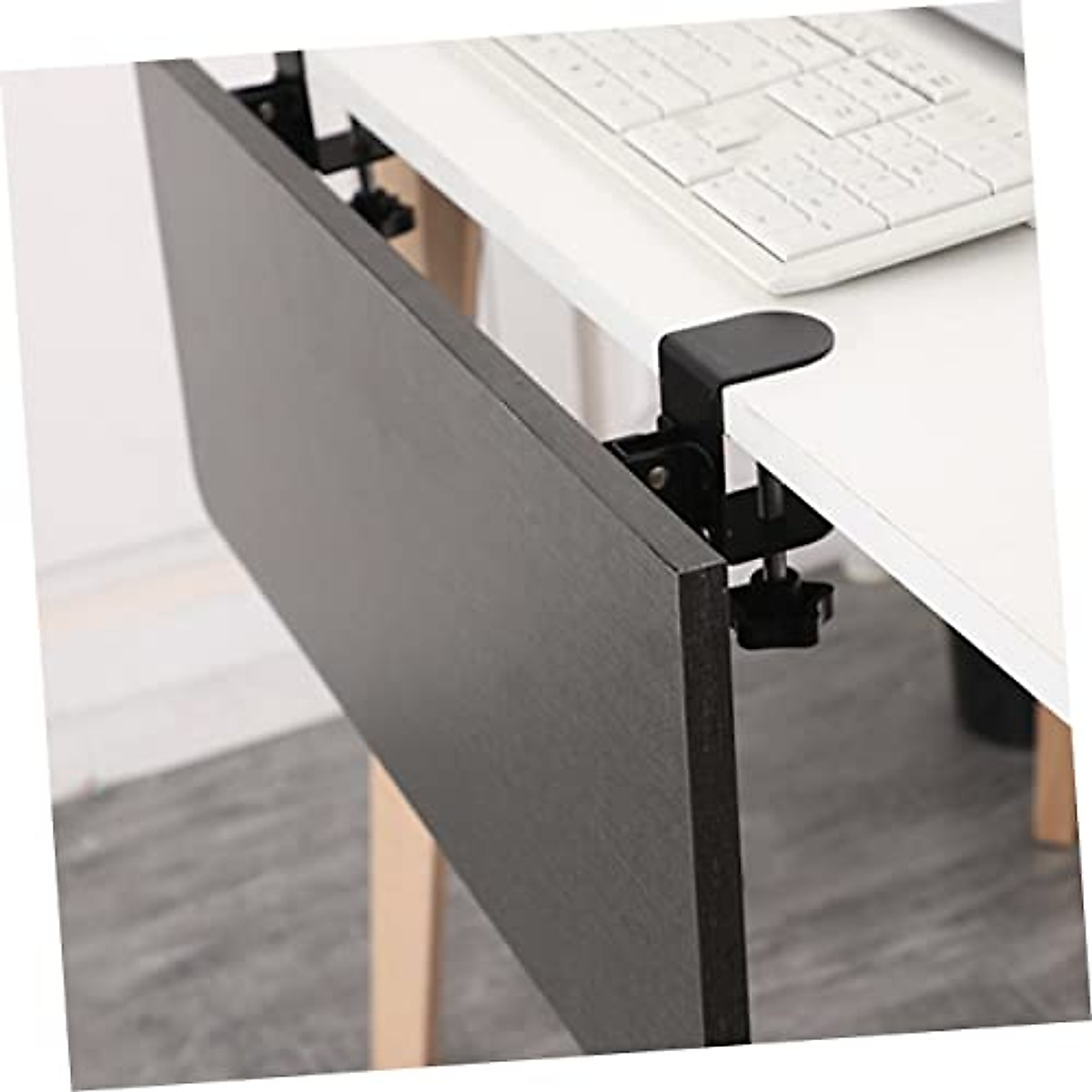 Housoutil 1 Set Foldable Bracket Desk Tray Computer Mount for Desk PC Keyboard Desk Keyboard Tray Keyboard Holder Computer Desk with Keyboard Tray Computer Desk Extender Bracket Fold Extend