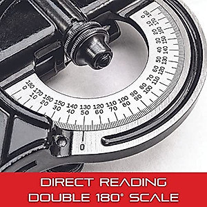 Starrett Combination Set with Square, Center and Reversible Protractor Head and Blade - 12" Blade Length, Cast Iron Heads, Hardened Steel, 4R Graduation Type - C435-12-4R