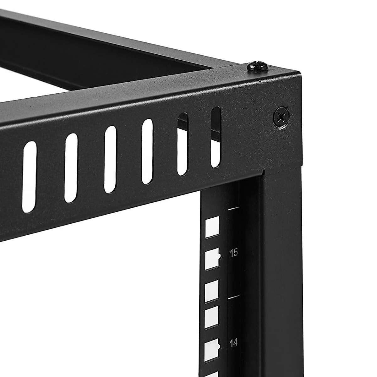 NavePoint 15U Wall Mount Server Rack with Hinged Back, 4-Post 24” Deep, Rear Swing Frame 15U Network Rack Wall Mount for 19 Inch Equipment AV IT Easy Cable Management, Black