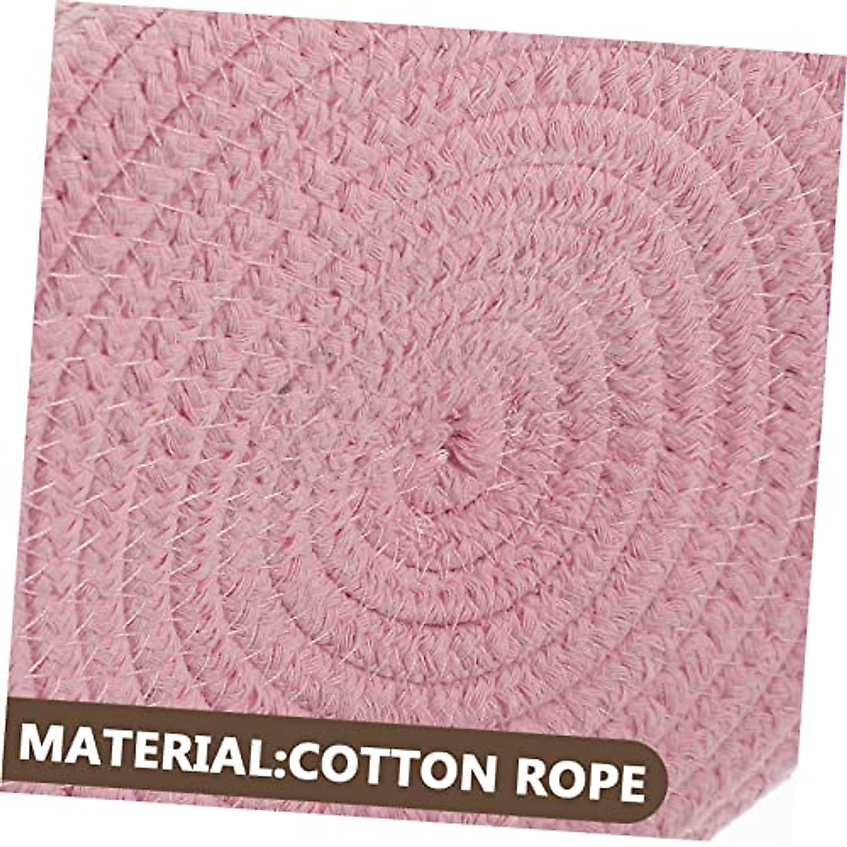 Cabilock Boho Decor Rope Rabbit Basket Snacks for Pink Cotton Rope Household Bohemian Decor