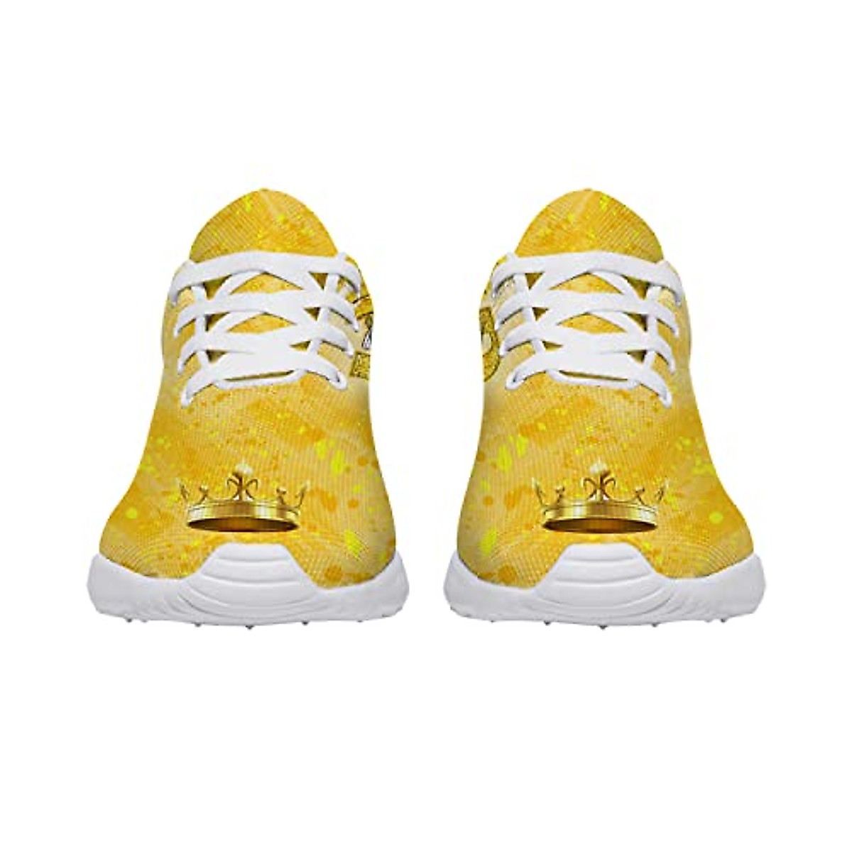 vogiant Yellow Bee Kind Print Sneakers for Women Comfortable Breathable Mesh Walking Tennis Sneaker Gifts for Bee Lover,US Size 10 Women/8.5 Men