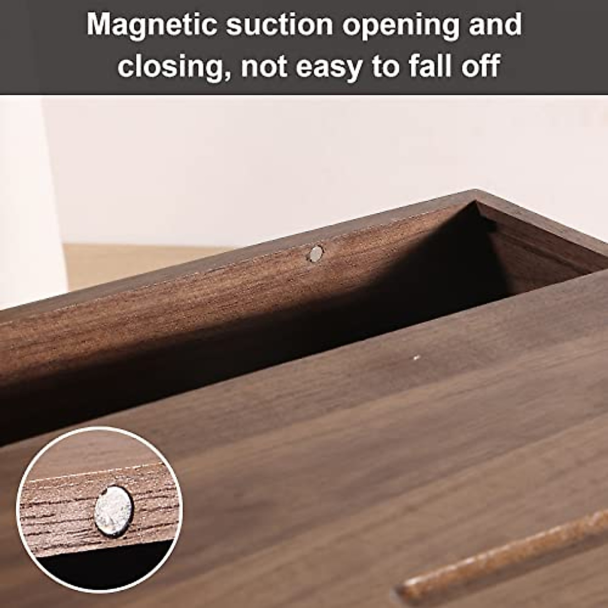 Ritattas Tissue Box Cover, Walnut Wood Tissue Box Cover Rectangular, Decorative Tissue Box Holder for for Bathroom, Bedroom,Dinner Table