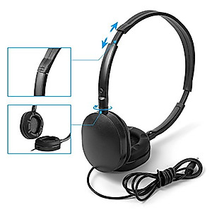 Kaysent Wholesale Bulk Low Cost Earphone Earbuds Headphones (KHP-50) 50 Pack Wholesale Headphone for School,Airplane,Hospital,Students,Kids and Adults