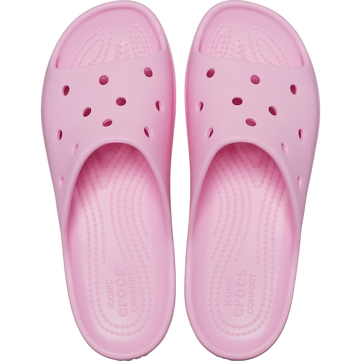 Crocs Women's Classic Slide | Platform Sandals, Flamingo, 9