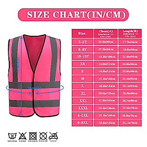 AYKRM safety vest pink (XS-8XL) (Large, Pink)
