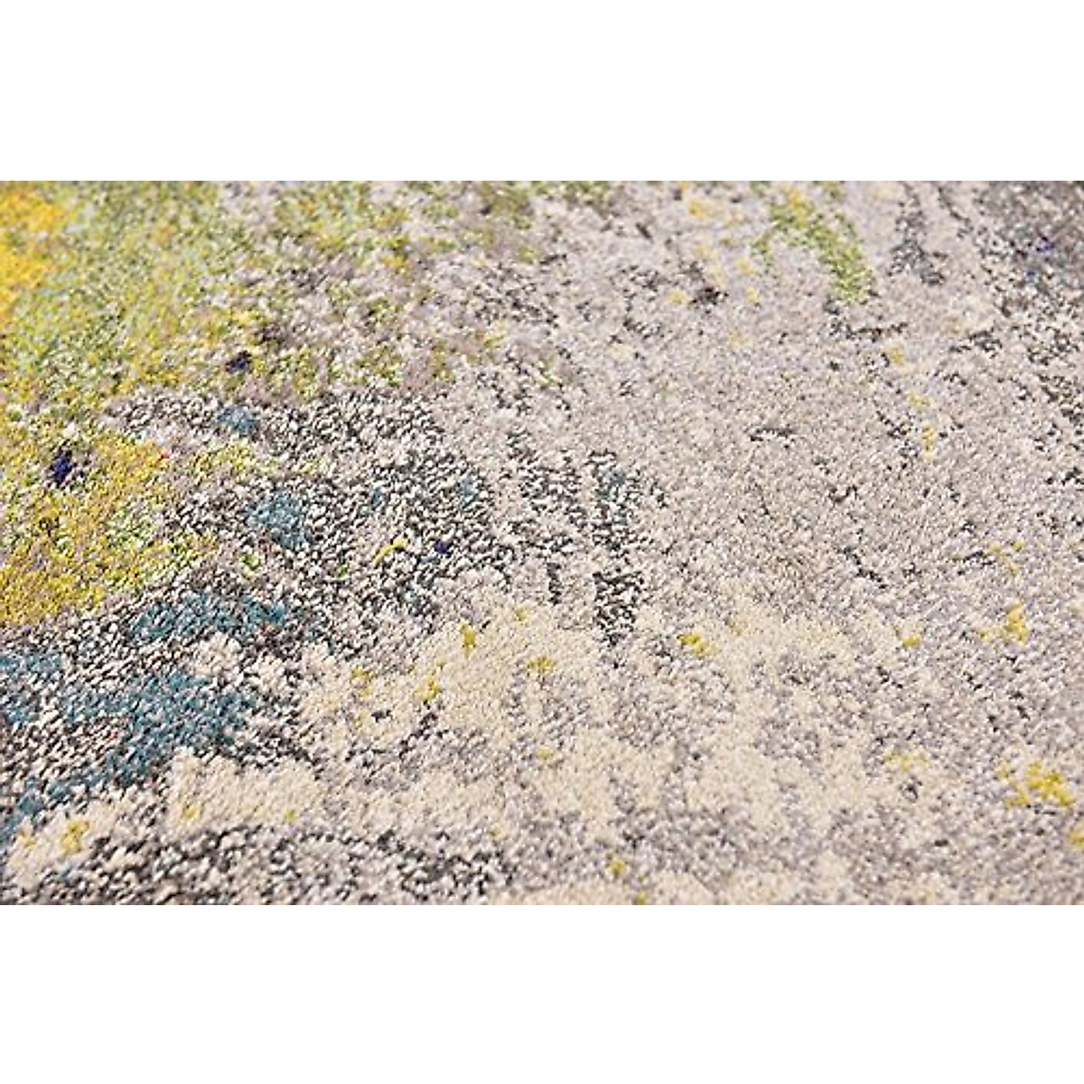 Unique Loom Chromatic Collection Modern Rustic & Vibrant Abstract Area Rug for Any Home Décor, 5 x 8 ft, Beige/Gray