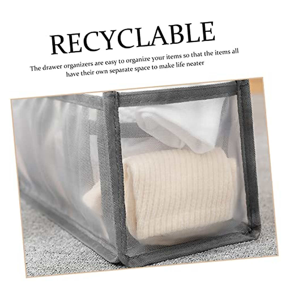 Cabilock 3pcs Grid Underwear Wardrobe Desk Top Organizer Shelf Closet Drawers for Clothes Foldable Storage Bin Bedroom Organization and Storage Drawer Clothing Closet Shelves Small Sock Box