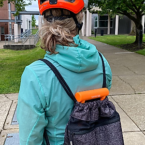 OTTOLOCK Sidekick XL Full-Size U-Lock | Lightweight Silicone-Coated Bike Lock, Orange