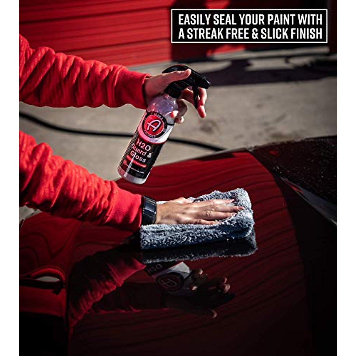 Adam’s H2O Guard & Gloss - Revolutionary Hybrid Top Coat Technology Combines Silica Sealant, Polish Wax, and Quick Detailer Technology - Seals, Shines, and Protects All Exterior Surfaces (Collection)