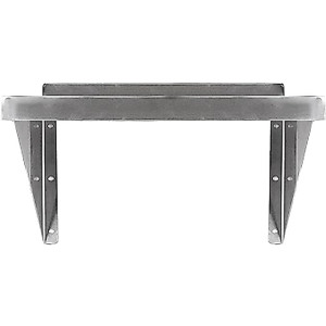 Express KitchQuip Stainless Steel Wall Shelf | Square Edge | Metal Shelving | Heavy Duty | Commercial Grade | Wall Mount | NSF Certified (6” Width x 16” Length)