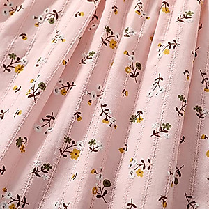 Toddler Girl Dress Fall Winter Clothing Kids Long Sleeve Ruffle Skirt Outfits Floral Dresses (Pink, 2-3T)