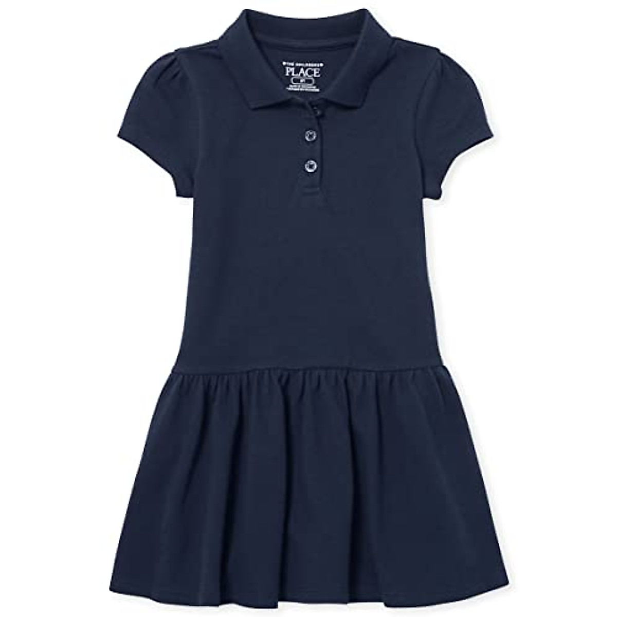 The Children's Place baby girls Short Sleeve Polo School Uniform Dress, Tidal, 5T US
