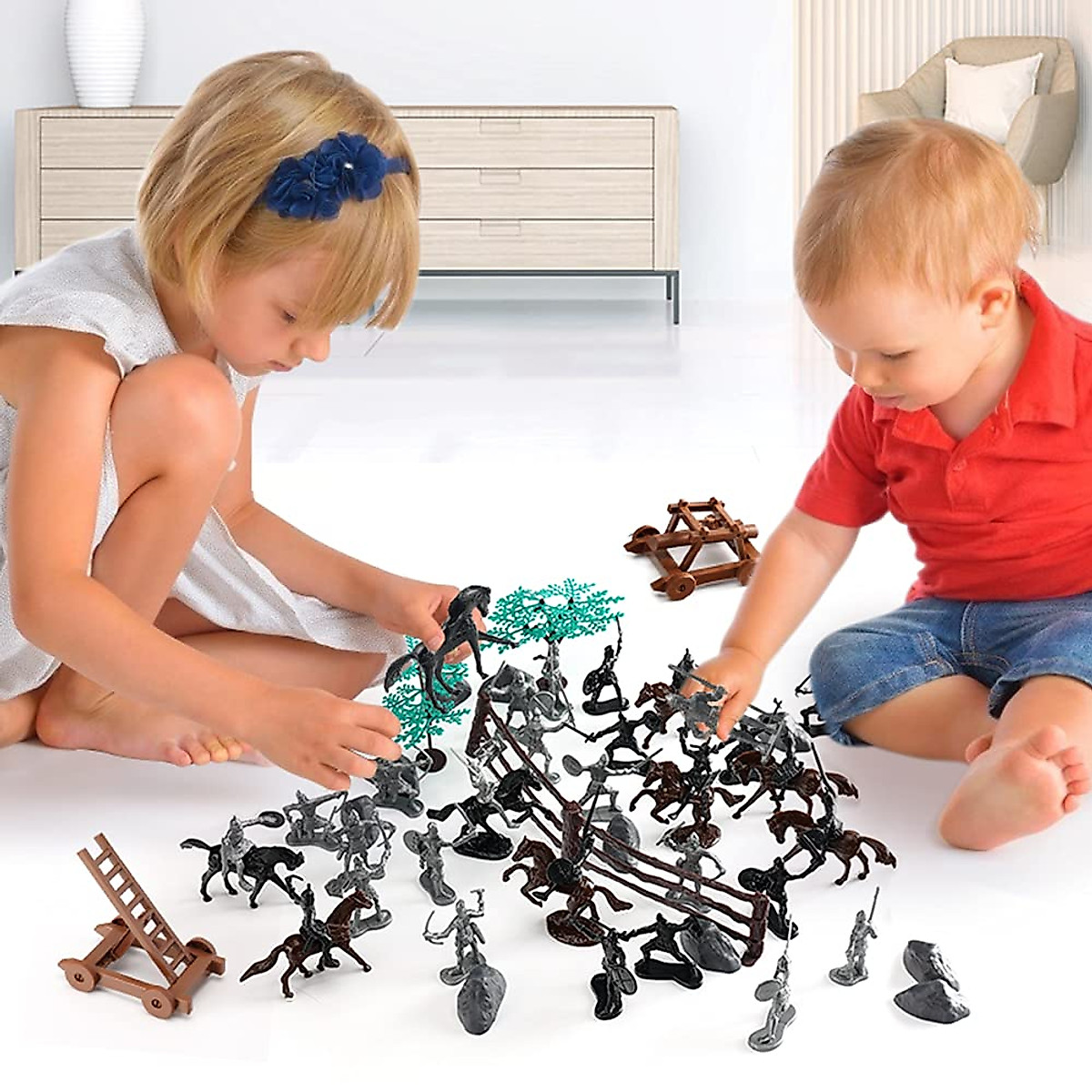 Amor Present Medieval Knights Toys, Knight Action Figurines for Kids