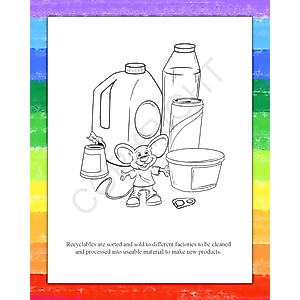 ZOCO - Learn to Recycle - Kids Educational Coloring Books (50 Bulk Pack, Without Crayons) - Earth Day, Environmental Program Handout - Recycling Activities for Kids