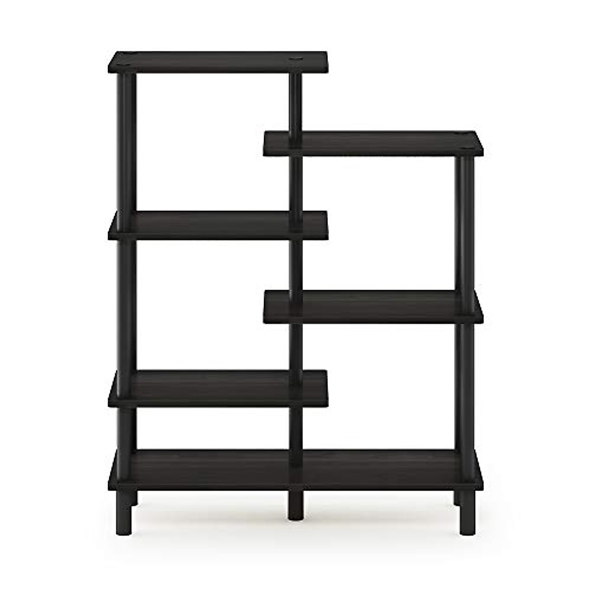 Furinno Turn-N-Tube 6-Tier Accent Display Rack, Espresso/Black