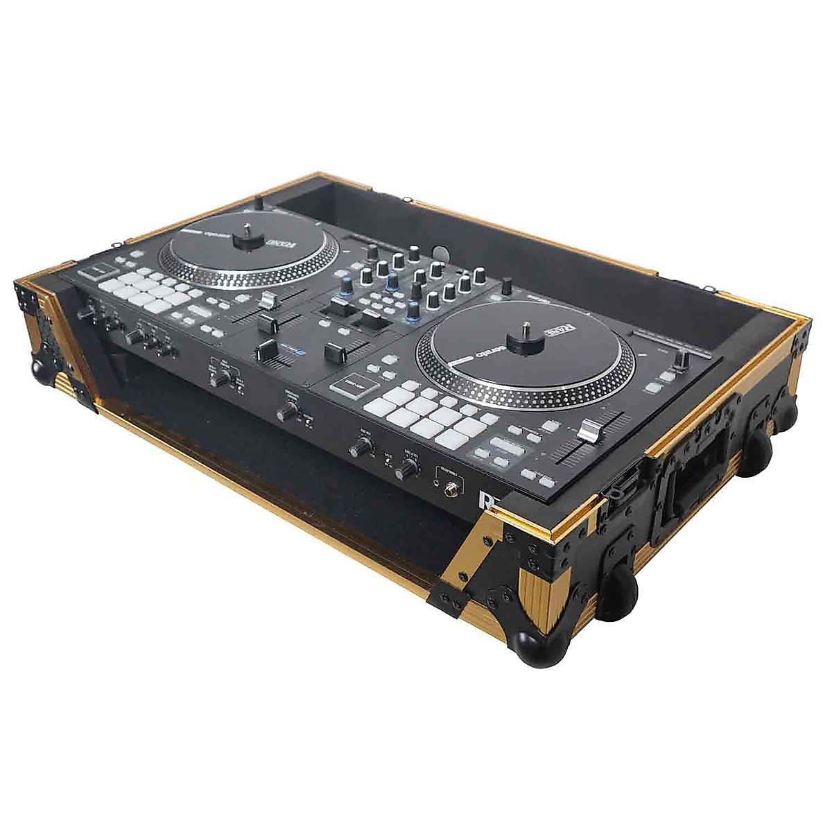 ProX ATA Flight Style Road Case for RANE ONE DJ Controller with Laptop Shelf and Wheels - High-Density Protective Foam for Interior Support - Finish on Laminated 3/8" Plywood - XS-RANE ONE WLT FGLD