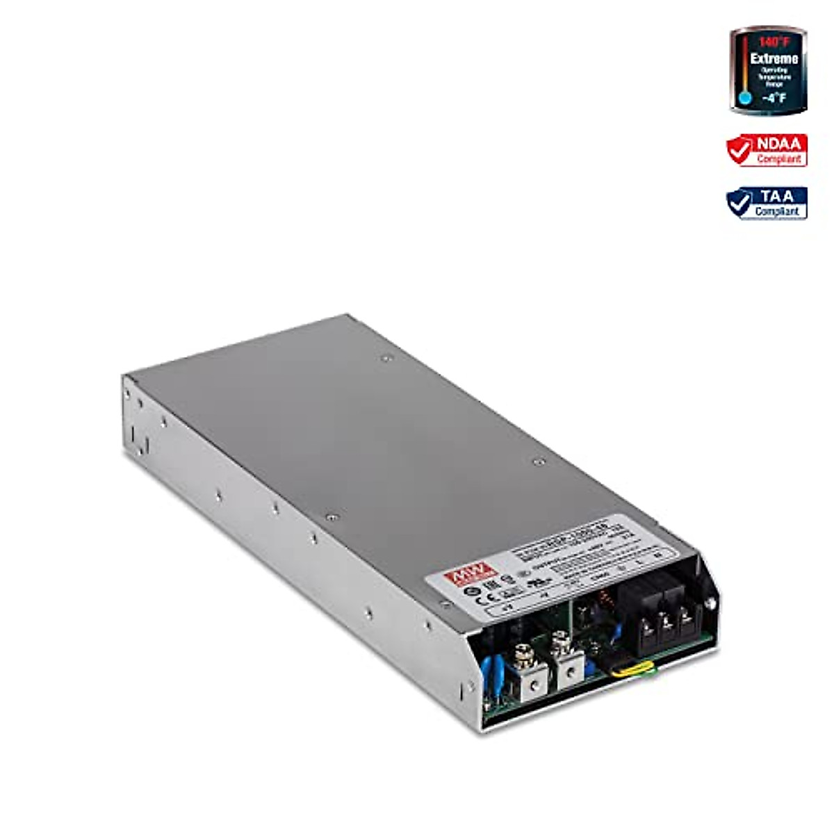TRENDnet 1000W, 48V DC, 21A AC to DC Industrial Power Supply with PFC Function, TI-RSP100048, Compatible with 4U 19” Rackmount TI-R4U (Sold Separately), Built in DC Fans, UL 508 Approved