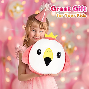 BSTAOFY 13'' Pink Flamingo Soft Plush Pillow Cute Stuffed Animal Toy Sofa Car Cushion Hugging Nap Pillow Plush Birthday Valentines Easter for Boys Girls