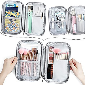 ZZKKO Cute Koala Bears Floral Pencil Bag Case Zipper Pencil Holder Organizer Stationary Pen Bag Cosmetic Makeup Bag Pouch Purse for School Office Supplies