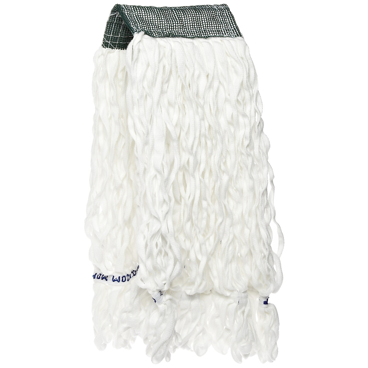 Rubbermaid Commercial 20 Oz Clean Room String Wet Mop Head, 5 Inch Headband, White, Heavy Duty Mop for Floor Cleaning Office/School/Stadium/Bathroom