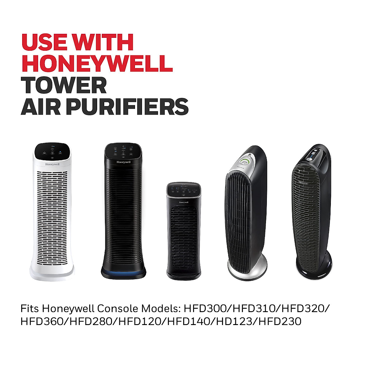 Honeywell Household Odor & Gas Reducing Pre-Filter, 2 Pack, Black