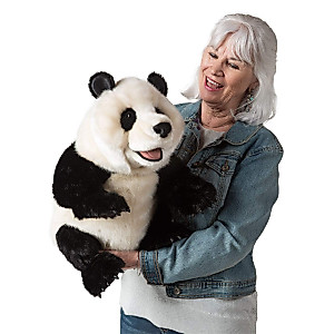 Giant Panda Cub hand puppet, Black, White
