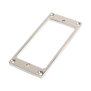 Metal Flat Electric Guitar Humbucker Pickup Ring, Frame Mounting Ring, Bridge Neck Pickups Cover Frame Replacement Part, Pack of 2 (chorme)