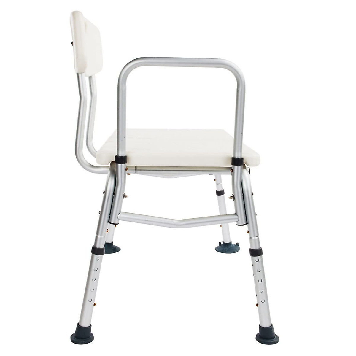 Winado Tub Transfer Bench for Bathtub with Backrest & Armrest, Supports up to 330 lbs Aluminium Alloy Bath Chair, White