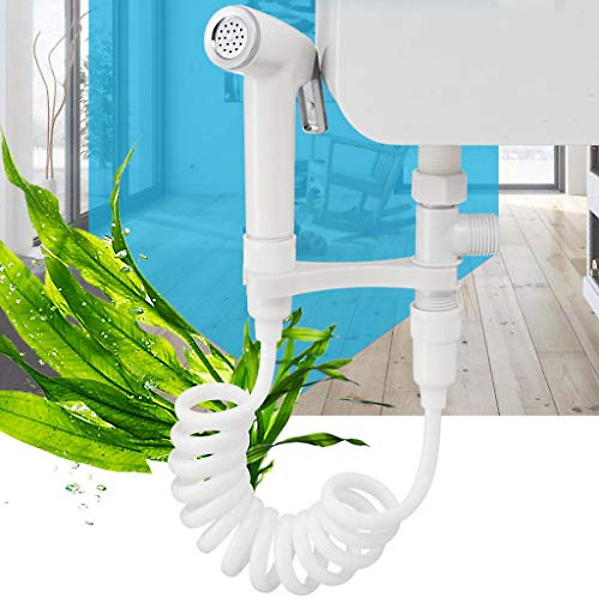 KANGQL Handheld Sprayer, 1Set Portable Toilet Bidet Tap Handheld Shower Sprayer Female Hygeian Device Home Bathroom Accessories