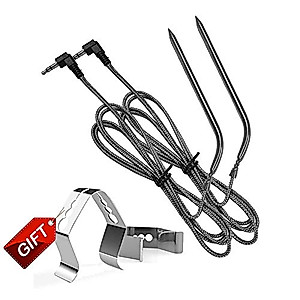 BBQ Future 2-Pack BBQ Grill Meat Temperature Probe for Camp Chef Pellet Grills, Stainless Steel PRO Digital Thermostat Probe
