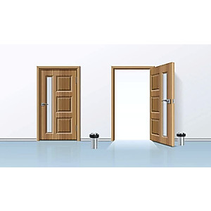 Door Stopper Cylindrical Floor Door Stop Stainless Steel Door Stoppers with Rubber Heavy Duty Tall Doorstop 3.1"