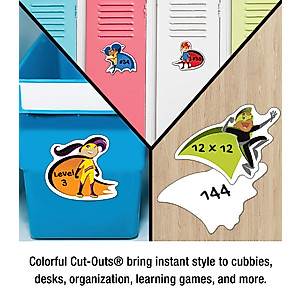 Carson Dellosa 42 Piece Superhero Kid Bulletin Board Cutouts, Super Hero Classroom Cutouts for Superhero Party Decorations and Room Décor, Comic Boards, Classroom Labels, and Classroom Décor