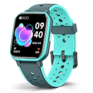 MgaoLo Kids Smart Watch for Boys Girls,Games Fitness Tracker with HR Sleep Monitor,Sport Activity Tracker with Pedometer Steps for Fitbit Calories Counter,DIY Watch Face Touchscreen (Green)
