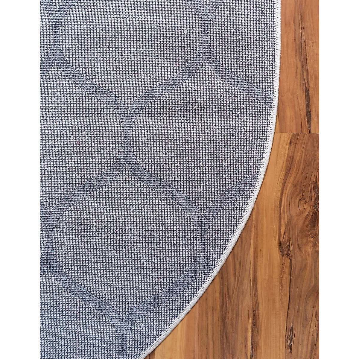 Unique Loom Trellis Frieze Collection Area Rug - Rounded (4' x 6' Oval, Ivory/ Gray)