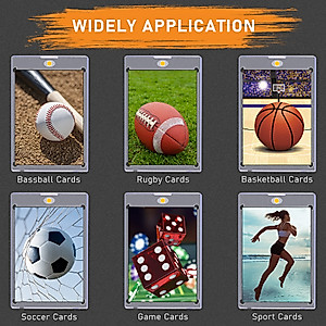 50 Pack Magnetic Card Holders for Trading Cards, One Touch Magnetic Card Holder 35pt, Baseball Card Holder Hard Plastic Card Cases for Baseball Card Sports Cards