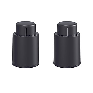 Wine Stoppers for Wine Bottles (2-Pack) - Vacuum Wine Preserver Set - Wine Saver and Sealer for Bottles - Reusable Wine Corks for Glass Bottles - Wine Accessories and Gifts to Keep Wine Fresh