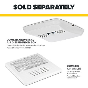 Dometic Brisk II | 13.5K BTU Air Conditioner | White | Standard Height | 9105304463 | Ducted or Non- Ducted | Quiet AC | Easy Install | Ideal For Campers, Vans, RV or Trailers | Lightweight