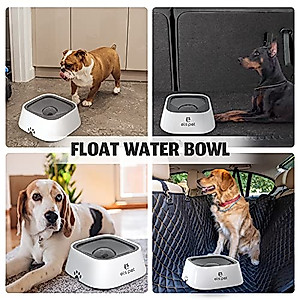 ELS PET Dog Bowl No Spill, Pet Water Bowl No Drip Slow Water Feeder Cat Bowl, Pet Water Dispenser 35oz/1L Travel Water Bowl for Dogs, Cats