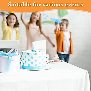 Colemoly [16-Pack] Disposable Plastic Tablecloths for Rectangle Tables 54 * 108 Inch. White Tablecloth for Parties,Weddings, Indoors,Outdoors