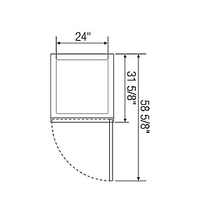 Everest Refrigeration ESF1 29-1/4' Reach-in Freezer 1 Solid Door, 115v, 23-Cubic Feet, NSF