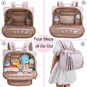 ALLCAMP OUTDOOR GEAR Diaper Bag Backpack Large, Support Baby Stroller, Converted Into a Tote Bag