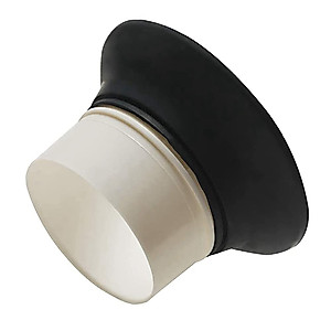 QONIA Drum Enhancer ABS Rubber Drum Enhancer with Black Port Hole Protector,Mic Hole Drum Head,White