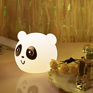 CELIVESGG Night Light Panda 7 Colors LED Nursery Night