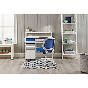 Realspace® Adley Mesh/Fabric Low-Back Task Chair, Blue/White