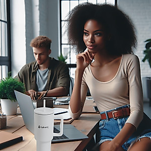 HydratiQ 40 oz Tumbler with Handle and Straw Spill Proof Insulated Water Bottle Leak Proof Stainless Steel Cup Holder Travel Mug Hot Cold Vaso Termico